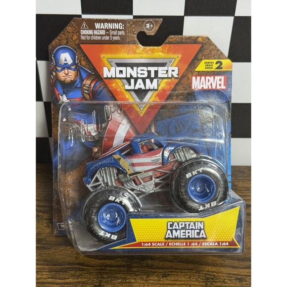 Spin Master | Toys | 224 Monster Jam Captain America Monster Truck 64 ...